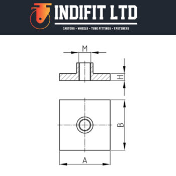 304 Stainless Steel Threaded Weldable Plates - Square | Indifit